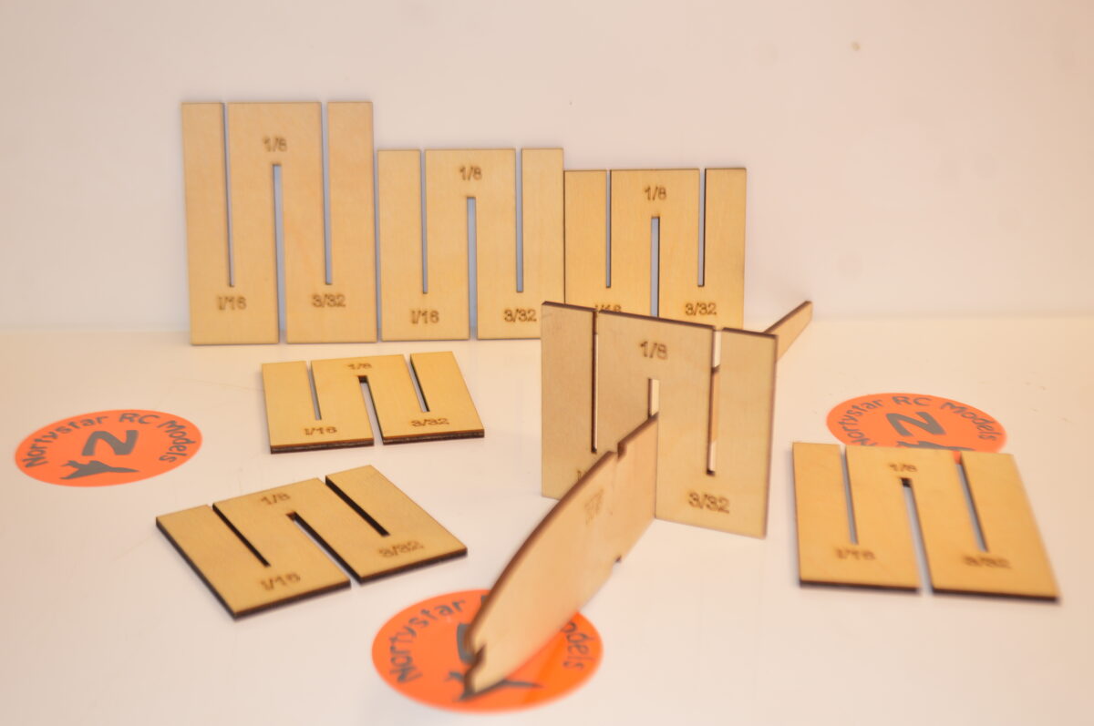 Laser cut Wing Rib Jigs for 1/16" 3/32" and 1/8" thick wing ribs ...