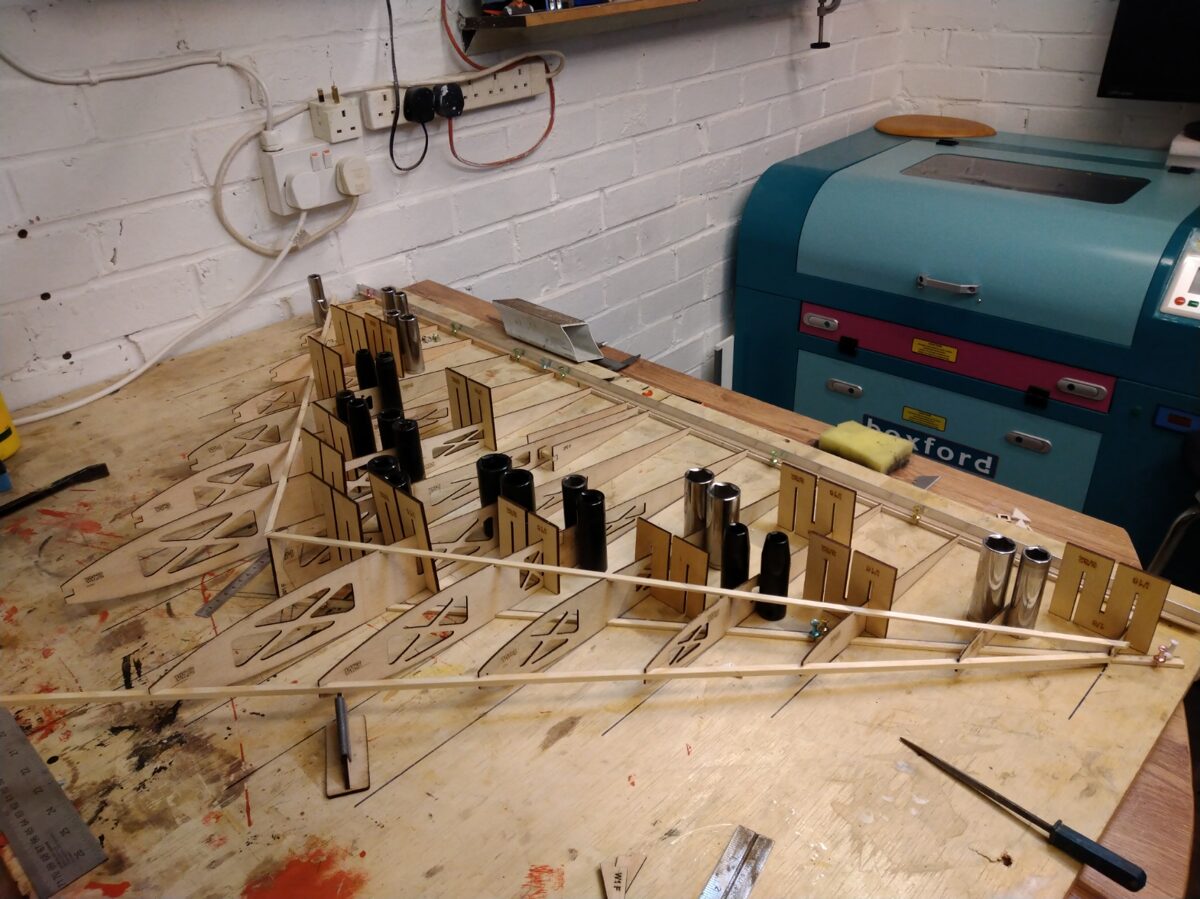 Laser cut Wing Rib Jigs for 1/16" 3/32" and 1/8" thick wing ribs ...